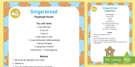 Gingerbread Playdough Recipe (teacher made) - Twinkl