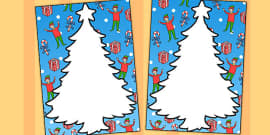 Elf-Themed Page Borders - page borders, borders, elf, writing