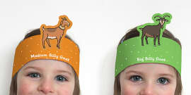 The Three Billy Goats Gruff Role Play Masks (teacher made)