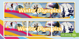 Winter Olympics Cut Outs (teacher made) - Twinkl