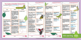 The Cautious Caterpillar Story Map (Hecho por educadores)