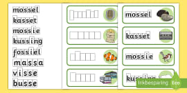 Bou Woorde Met Beginklanke -tw, -sw en -kw Woordkaarte