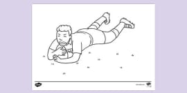 FREE! - Rugby Tackle Colouring Sheets | Colouring Pages