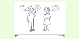 FREE! - Child Not Communicating Clearly (Eyes Open) Colouring Sheet