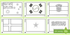 FREE! - Flags of the World Colouring Page | Colouring Sheets