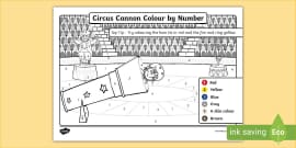 Circus Color by Number (Teacher-Made) - Twinkl