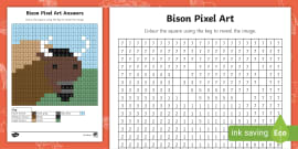 Fox Pixel Art Template
