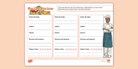 KS1 Food Review Worksheet | Great World Food Day Idea
