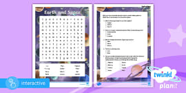 Space Word Search Age 9-11 (teacher made) - Twinkl