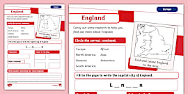 KS1 England Word Search (teacher made) - Twinkl