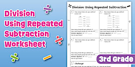 Repeated Subtraction Worksheet