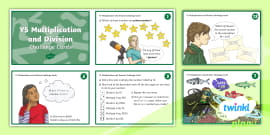 Maths Problems for Kids - Challenge Cards for Year 5