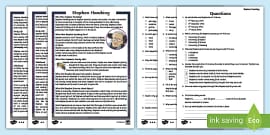 Find out more about the famous scientist, Stephen Hawking!