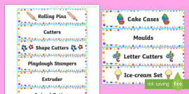 Art area labels (teacher made) - Twinkl