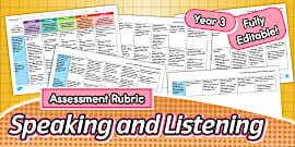 Year 3 Speaking and Listening Assessment Digital Form