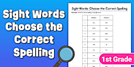 Candy Cane Spelling Worksheet for 1st-2nd Grade