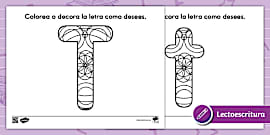Hojas De Trabajo Para Trazar La Letra T Ilustración De Trazar Letras