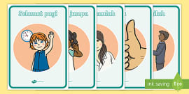 Classroom Objects Vocabulary Cards Indonesian (teacher made)