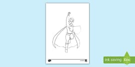 Superhero Colouring Page - Primary Resources