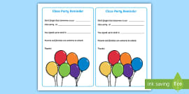 Class Supplies Editable Notes (Teacher-Made) - Twinkl