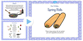 Chinese Spring Rolls Recipe Cards | Chinese New Year