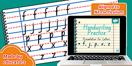 NZ Handwriting Practice Phonics-Based Presentation: u, b, g, r, h