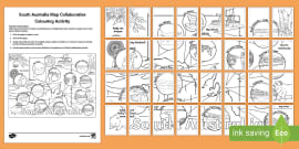 Victoria Map Collaborative Colouring Activity (teacher made)