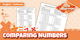 Comparing Number Sentences Activity Sheet