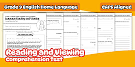 Grade 9 English Home Language: Summary Writing (CAPS Aligned)