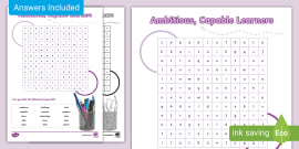 Ambitious, Capable Learners Display Banner - Twinkl