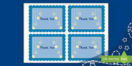 Somewhere Over the Rainbow Themed Thank You Cards - Twinkl