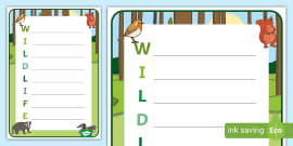 Write a Poem on Nature | Nature Acrostic Poem Template