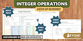 Four Operations with Negative Numbers Lesson Plan - Beyond