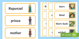 Sleeping Beauty Word Cards