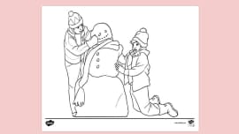 Snow People Colouring Sheets (teacher made) - Twinkl