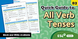 ESL Correct the Tense Cards [Adults, A2-B1]