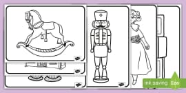 Old Toys Colouring Sheets (teacher made) - Twinkl