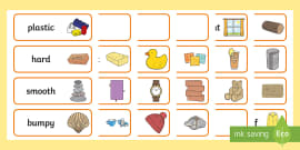 Materials And Their Properties Soft Materials Word Mat - materials