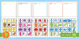 Color Words on Crayons Cut-Outs (teacher made)