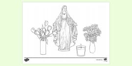 FREE! - Altar with Crosses Colouring | Colouring Sheets