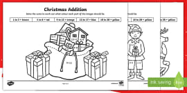 Christmas Maths: Addition and Subtraction Colour by Numbers