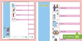 Bath Time Communication Board Visual Aid (teacher made)