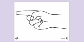 FREE! - Child Girl Stood Pointing Colouring | Colouring Sheets