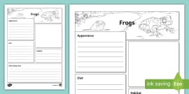 Frogs Fact File - KS1 - Amphibians (teacher made) - Twinkl