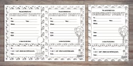 FREE! - Party Invitation Colouring Sheet | Colouring Sheets