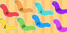 FREE! - Phase 2 Phonemes on Worms (teacher made)