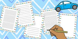 FREE! - Racing Car Page Borders (teacher made)