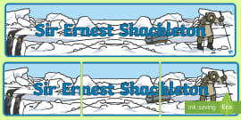 Ernest Shackleton Colouring (teacher made) - Twinkl