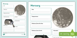 Mars Fact File Template (teacher made) - Twinkl