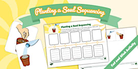 Kindergarten Planting a Seed Sequence and Write Worksheet